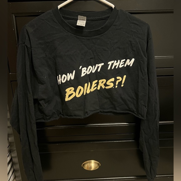 Tops | Purdue Long Sleeve Cropped Top | Poshmark